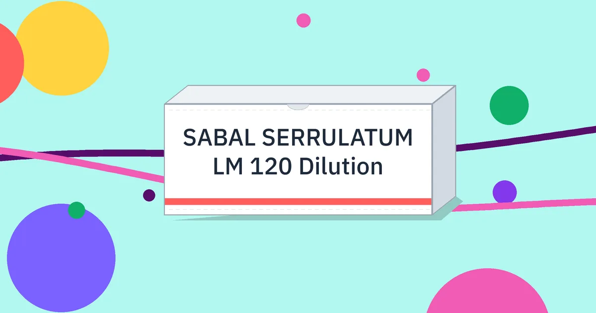 Symbolbild: Packung mit der Aufschrift SABAL SERRULATUM LM 120 Dilution (PZN 13175273) – Verfügbarkeit und Bezug in Apotheken in Frankfurt am Main