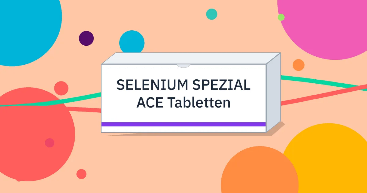 Symbolbild: Packung mit der Aufschrift SELENIUM SPEZIAL ACE Tabletten (PZN 07267114) – Verfügbarkeit und Bezug in Apotheken in Frankfurt am Main