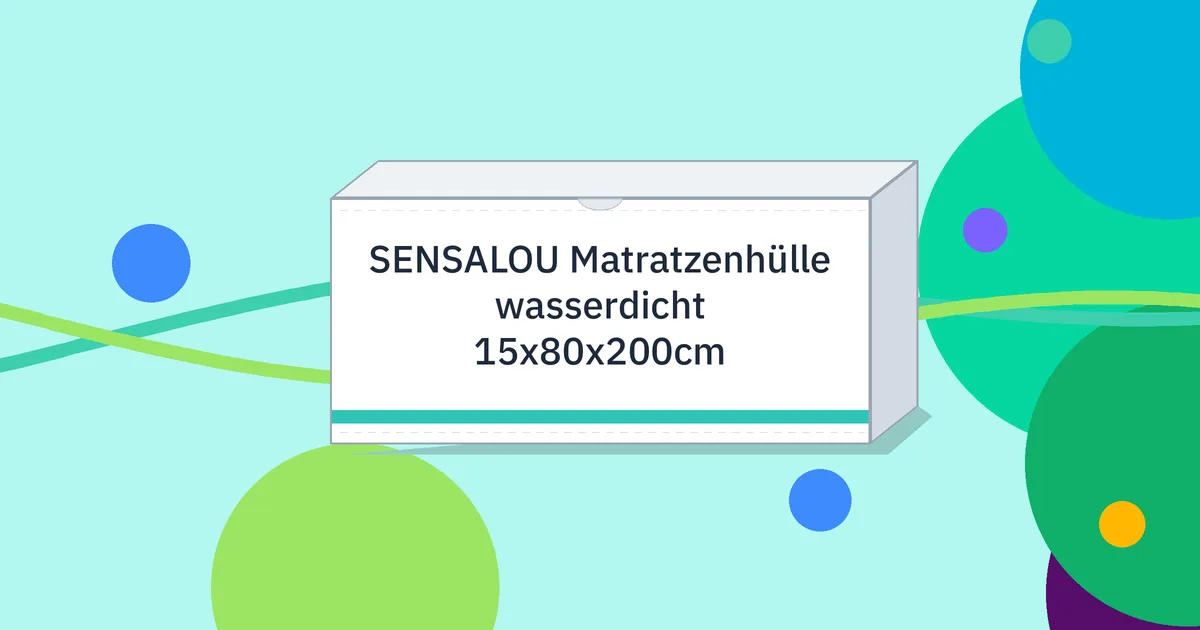 Symbolbild: Packung mit der Aufschrift SENSALOU Matratzenhülle wasserdicht 15x80x200cm (PZN 20738920) – Verfügbarkeit und Bezug in Apotheken in Frankfurt am Main