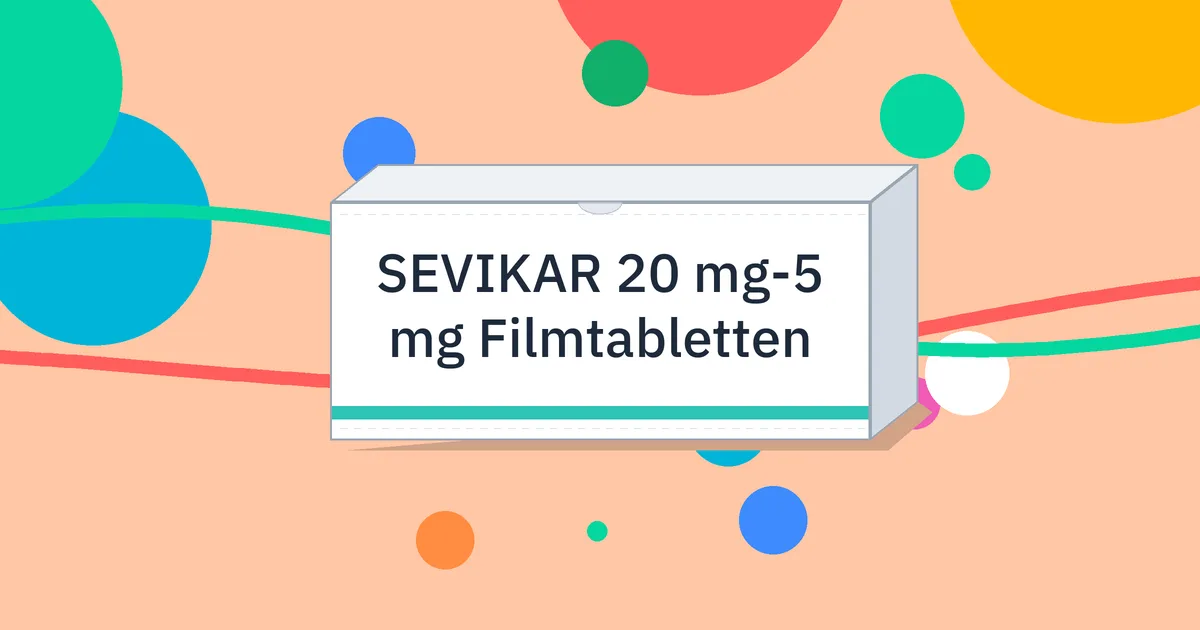 Symbolbild: Packung mit der Aufschrift SEVIKAR 20 mg-5 mg Filmtabletten (PZN 13907581) – Verfügbarkeit und Bezug in Apotheken in Frankfurt am Main