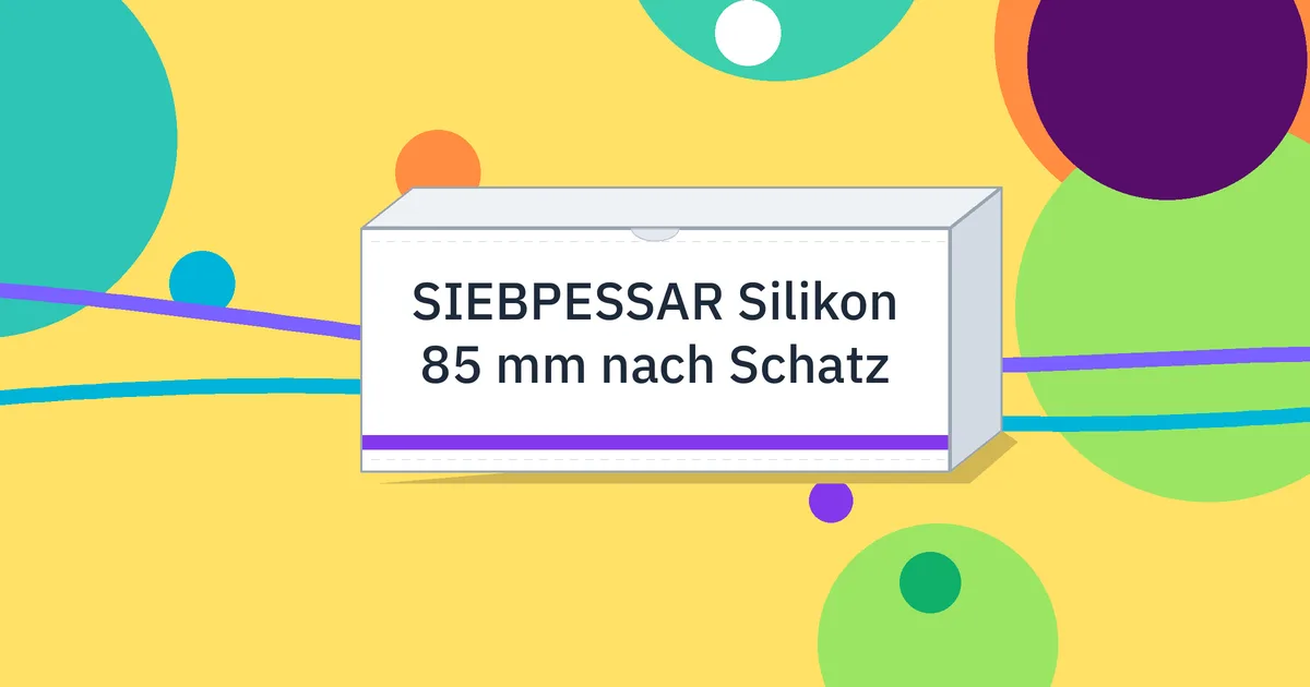 Symbolbild: Packung mit der Aufschrift SIEBPESSAR Silikon 85 mm nach Schatz (PZN 03500223) – Verfügbarkeit und Bezug in Apotheken in Frankfurt am Main