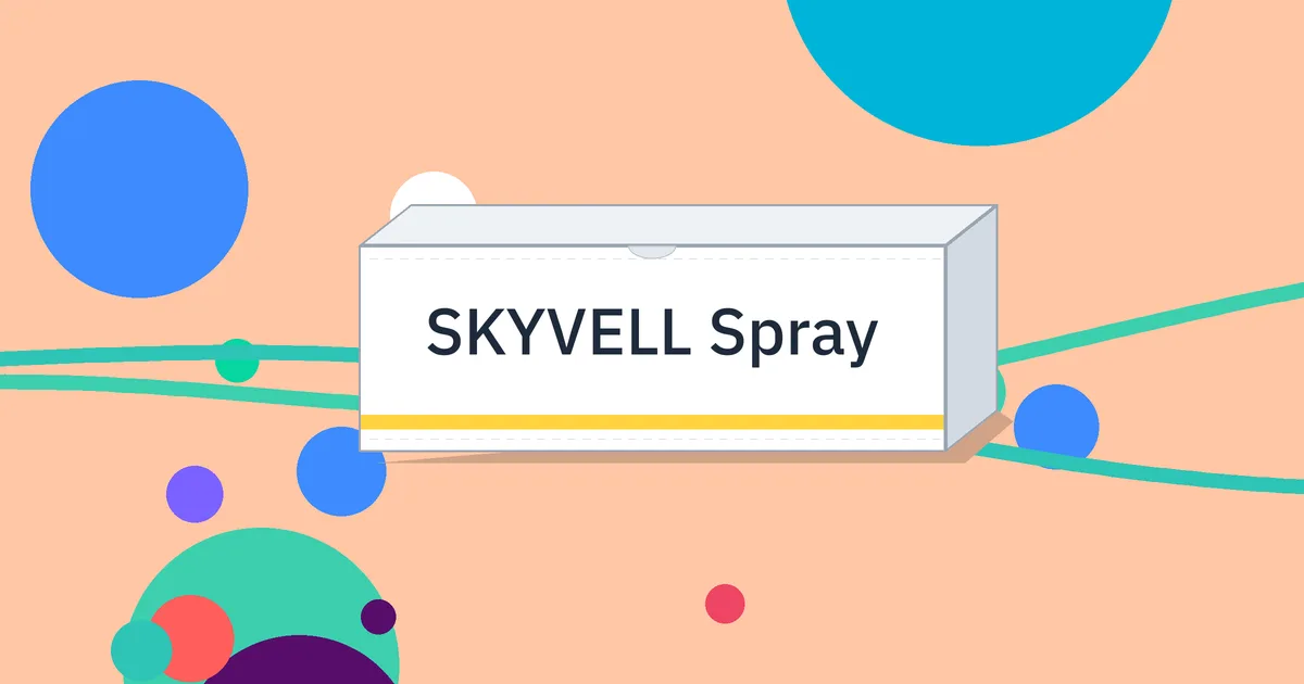 Symbolbild: Packung mit der Aufschrift SKYVELL Spray (PZN 12425420) – Verfügbarkeit und Bezug in Apotheken in Frankfurt am Main