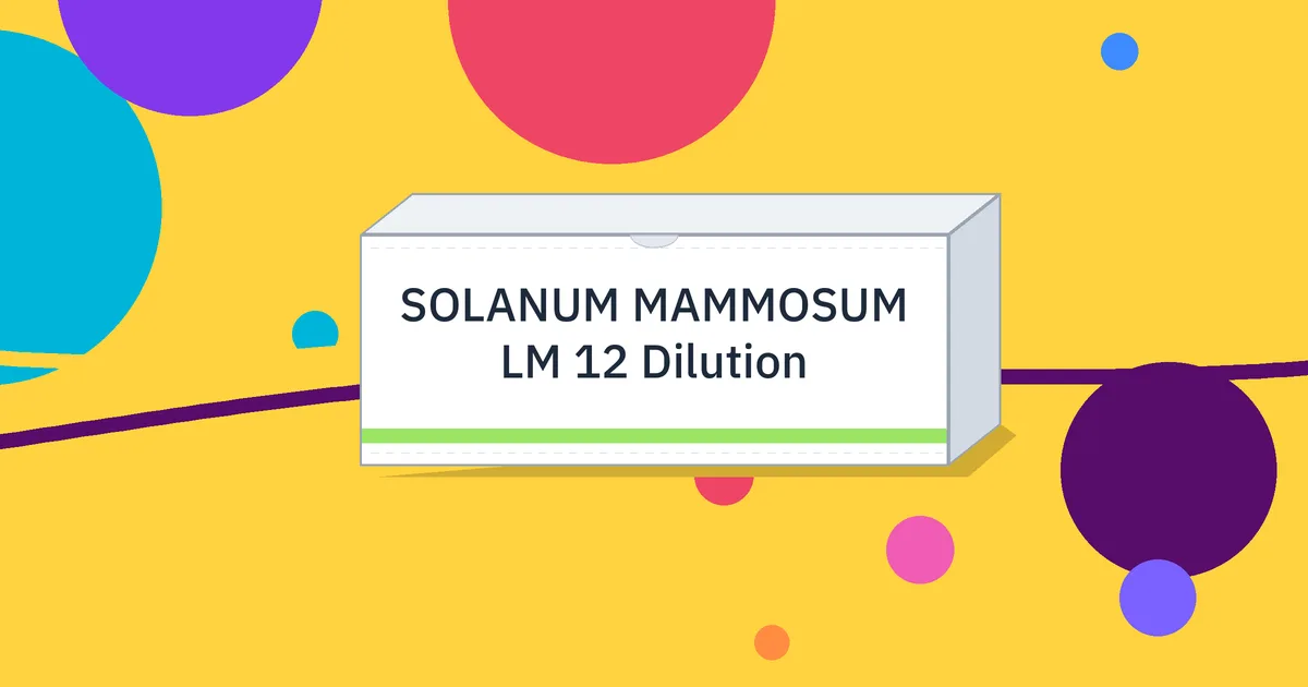 Symbolbild: Packung mit der Aufschrift SOLANUM MAMMOSUM LM 12 Dilution (PZN 13192366) – Verfügbarkeit und Bezug in Apotheken in Frankfurt am Main