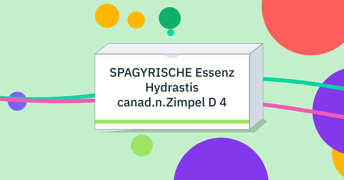 Symbolbild: Packung mit der Aufschrift SPAGYRISCHE Essenz Hydrastis canad.n.Zimpel D 4 (PZN 19198186) – Verfügbarkeit und Bezug in Apotheken in Frankfurt am Main