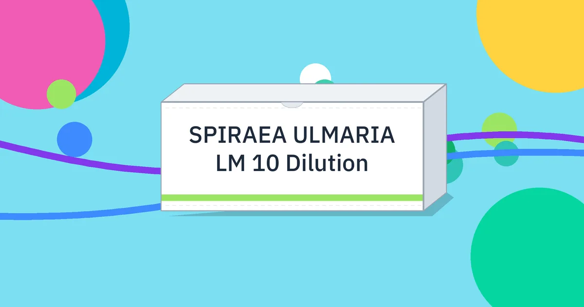 Symbolbild: Packung mit der Aufschrift SPIRAEA ULMARIA LM 10 Dilution (PZN 13196039) – Verfügbarkeit und Bezug in Apotheken in Frankfurt am Main