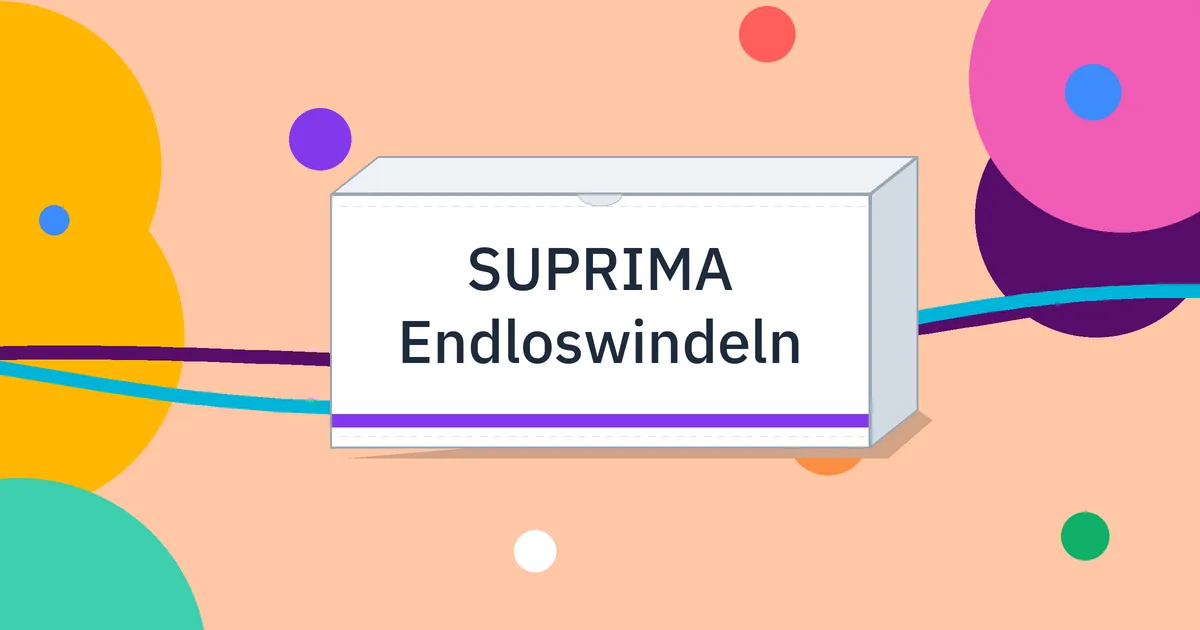 Symbolbild: Packung mit der Aufschrift SUPRIMA Endloswindeln (PZN 04298456) – Verfügbarkeit und Bezug in Apotheken in Frankfurt am Main