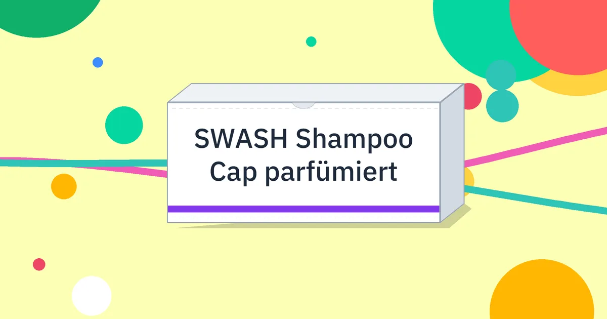 Symbolbild: Packung mit der Aufschrift SWASH Shampoo Cap parfümiert (PZN 16664676) – Verfügbarkeit und Bezug in Apotheken in Frankfurt am Main