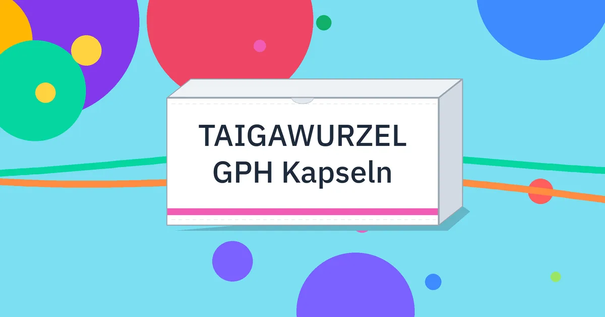 Symbolbild: Packung mit der Aufschrift TAIGAWURZEL GPH Kapseln (PZN 15294645) – Verfügbarkeit und Bezug in Apotheken in Frankfurt am Main