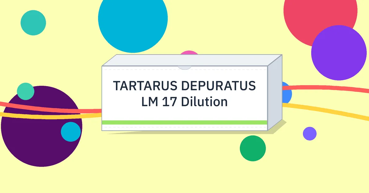 Symbolbild: Packung mit der Aufschrift TARTARUS DEPURATUS LM 17 Dilution (PZN 13688268) – Verfügbarkeit und Bezug in Apotheken in Frankfurt am Main