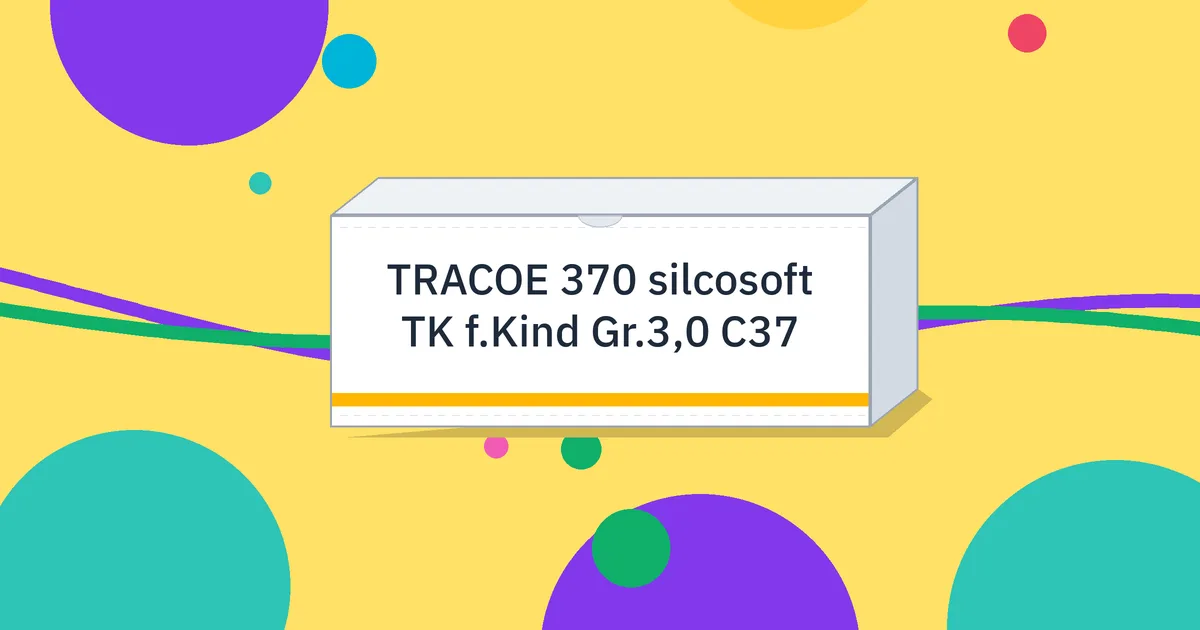 Symbolbild: Packung mit der Aufschrift TRACOE 370 silcosoft TK f.Kind Gr.3,0 C37 (PZN 14314127) – Verfügbarkeit und Bezug in Apotheken in Frankfurt am Main