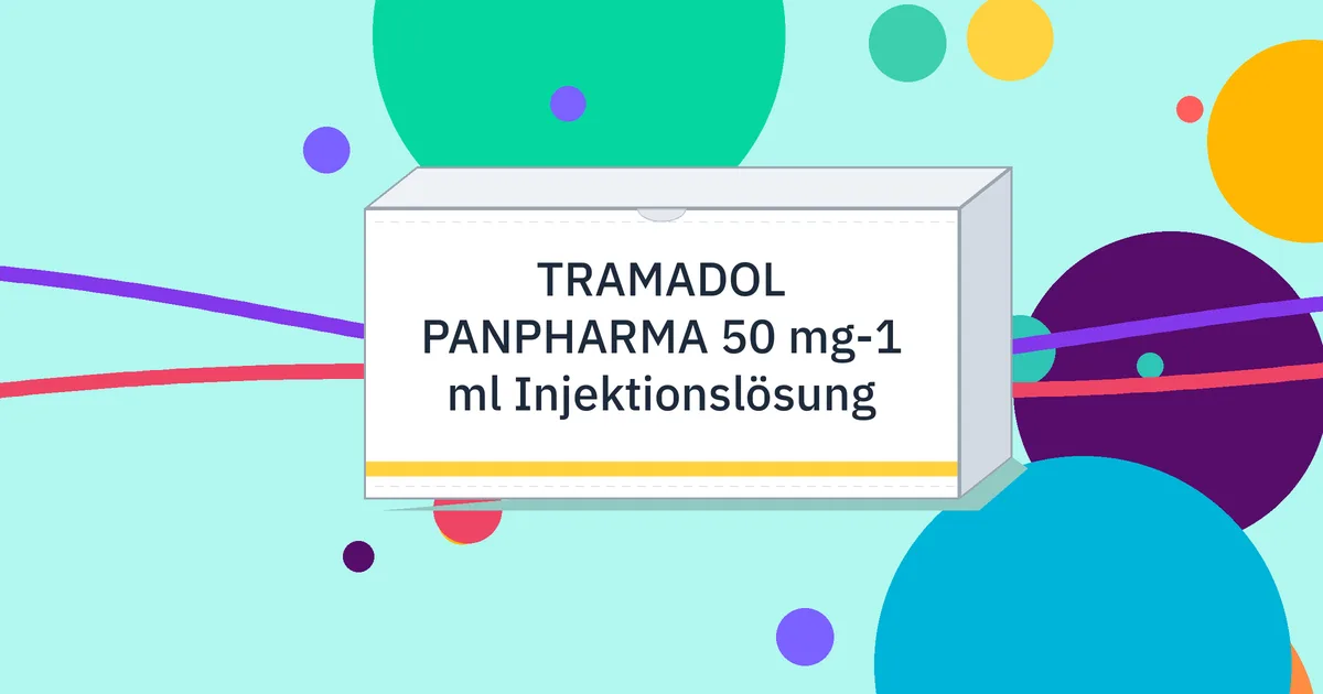 Symbolbild: Packung mit der Aufschrift TRAMADOL PANPHARMA 50 mg-1 ml Injektionslösung (PZN 16200468) – Verfügbarkeit und Bezug in Apotheken in Frankfurt am Main