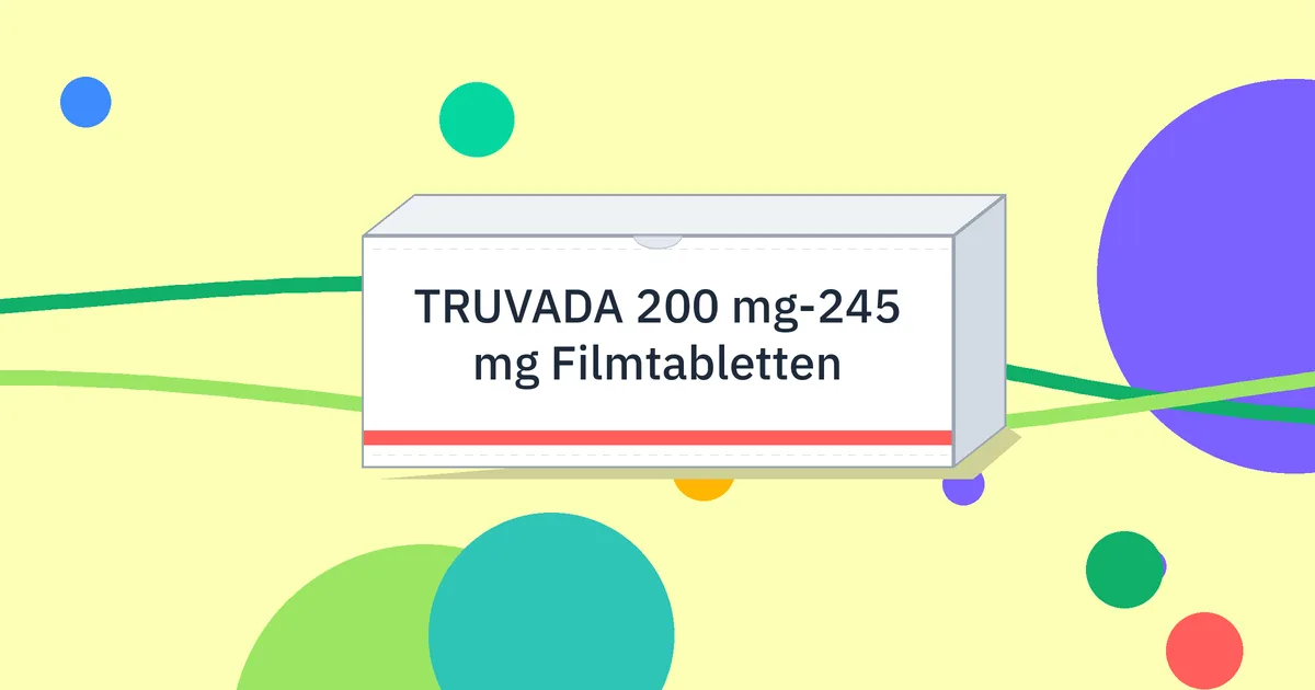 Symbolbild: Packung mit der Aufschrift TRUVADA 200 mg-245 mg Filmtabletten (PZN 04182185) – Verfügbarkeit und Bezug in Apotheken in Frankfurt am Main