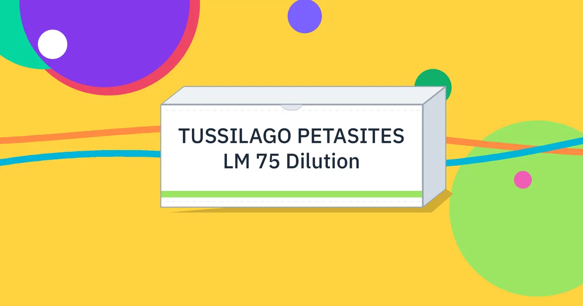 Symbolbild: Packung mit der Aufschrift TUSSILAGO PETASITES LM 75 Dilution (PZN 13254593) – Verfügbarkeit und Bezug in Apotheken in Frankfurt am Main