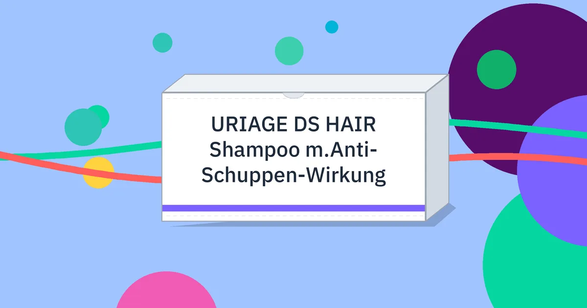 Symbolbild: Packung mit der Aufschrift URIAGE DS HAIR Shampoo m.Anti-Schuppen-Wirkung (PZN 20613360) – Verfügbarkeit und Bezug in Apotheken in Frankfurt am Main