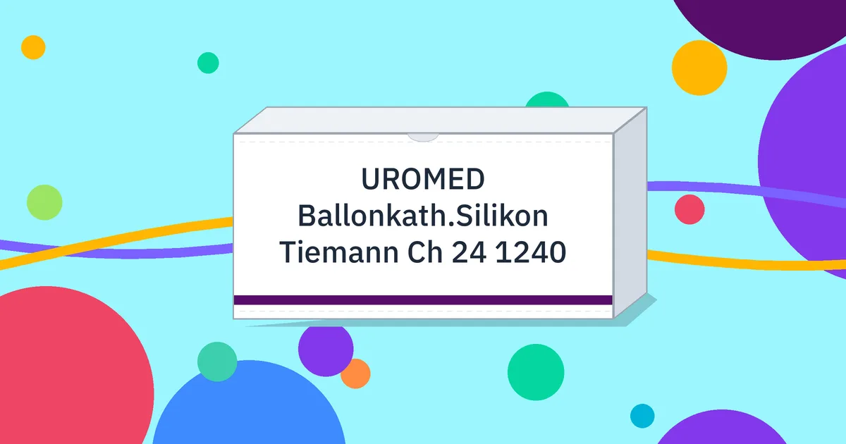 Symbolbild: Packung mit der Aufschrift UROMED Ballonkath.Silikon Tiemann Ch 24 1240 (PZN 03280810) – Verfügbarkeit und Bezug in Apotheken in Frankfurt am Main
