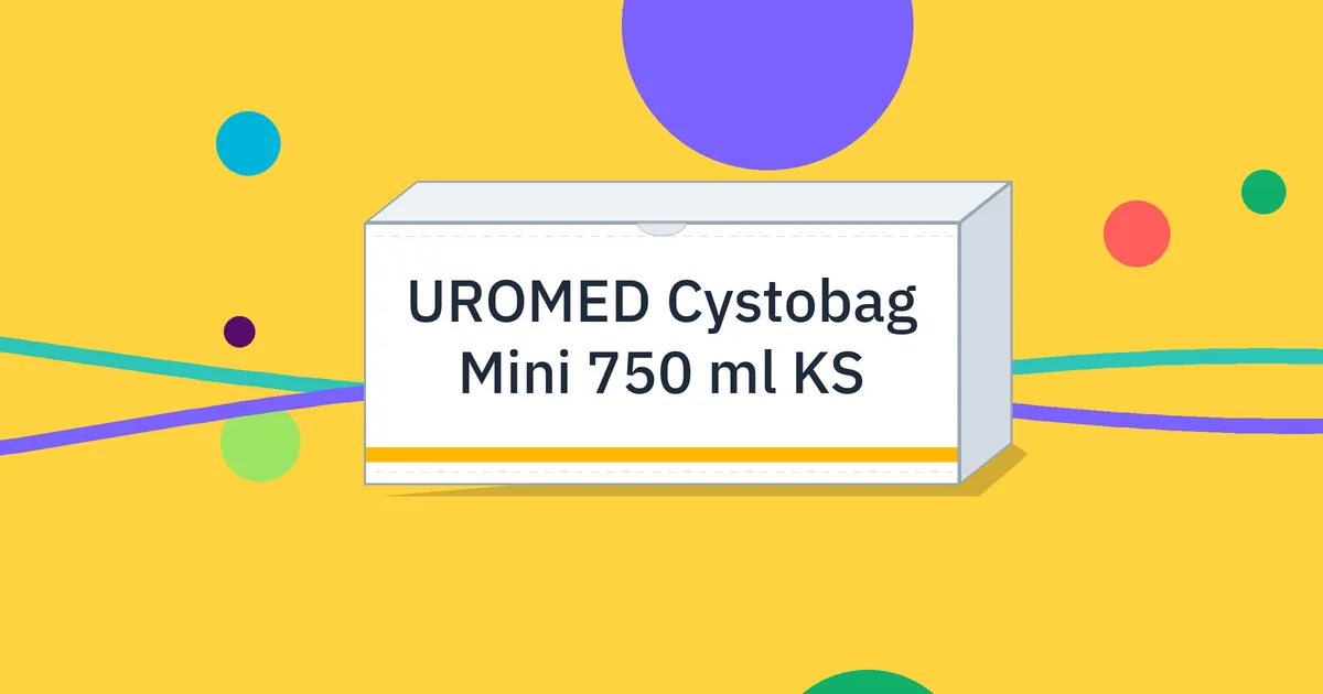 Symbolbild: Packung mit der Aufschrift UROMED Cystobag Mini 750 ml KS (PZN 09307929) – Verfügbarkeit und Bezug in Apotheken in Frankfurt am Main