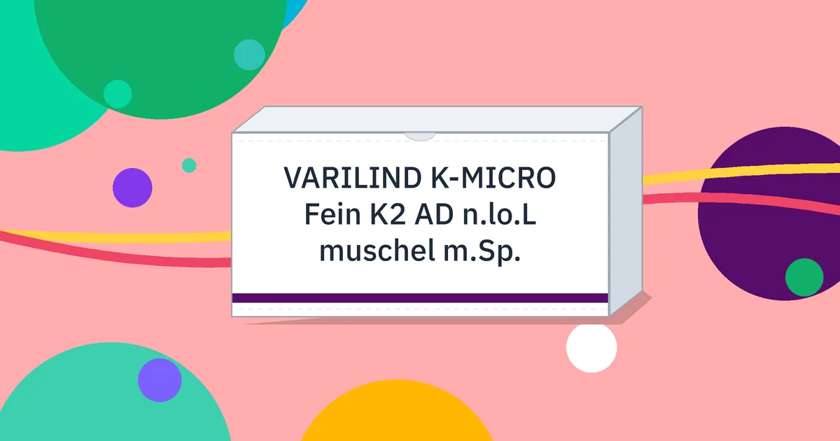 Symbolbild: Packung mit der Aufschrift VARILIND K-MICRO Fein K2 AD n.lo.L muschel m.Sp. (PZN 20559330) – Verfügbarkeit und Bezug in Apotheken in Frankfurt am Main