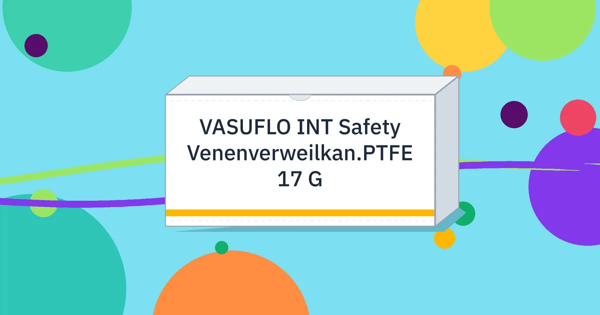 Symbolbild: Packung mit der Aufschrift VASUFLO INT Safety Venenverweilkan.PTFE 17 G (PZN 18044529) – Verfügbarkeit und Bezug in Apotheken in Frankfurt am Main