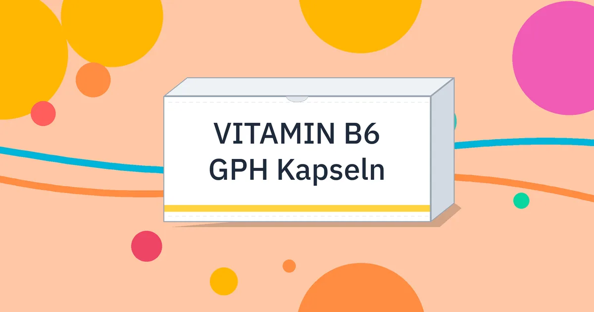 Symbolbild: Packung mit der Aufschrift VITAMIN B6 GPH Kapseln (PZN 02554122) – Verfügbarkeit und Bezug in Apotheken in Frankfurt am Main