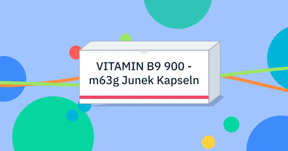 Symbolbild: Packung mit der Aufschrift VITAMIN B9 900 -m63g Junek Kapseln (PZN 04367022) – Verfügbarkeit und Bezug in Apotheken in Frankfurt am Main