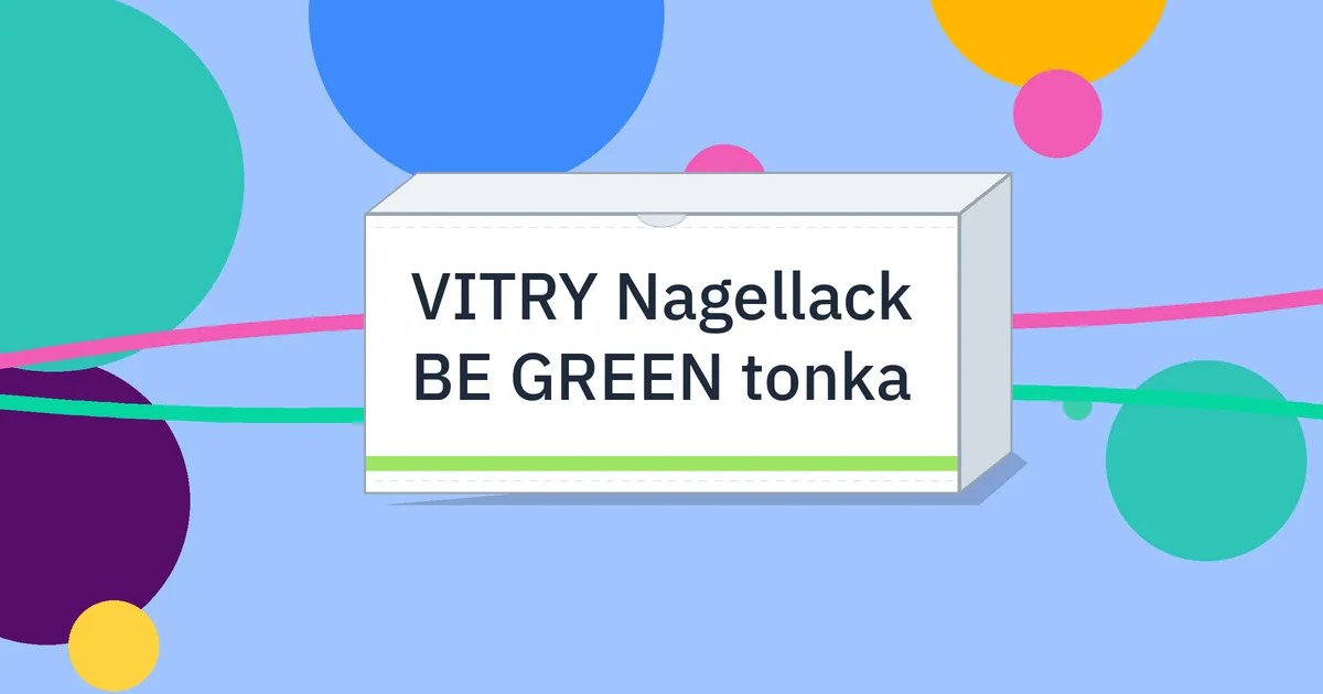Symbolbild: Packung mit der Aufschrift VITRY Nagellack BE GREEN tonka (PZN 20405265) – Verfügbarkeit und Bezug in Apotheken in Frankfurt am Main