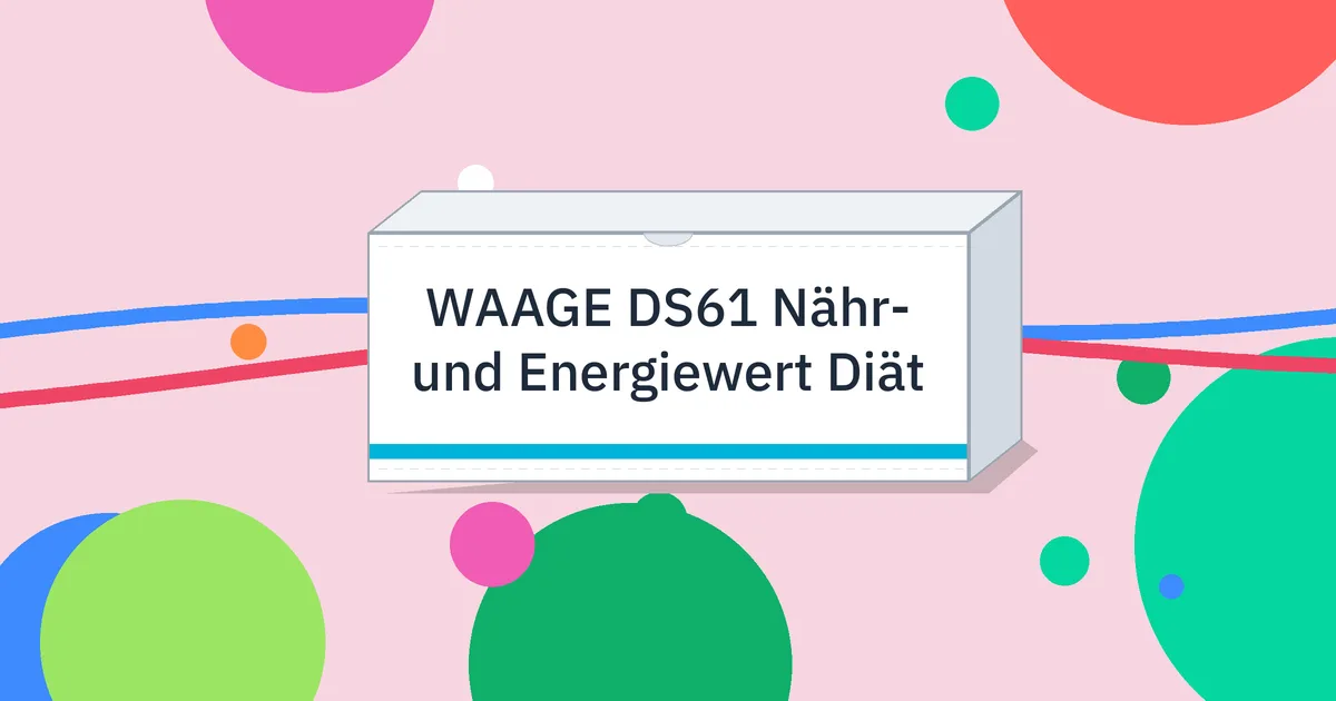 Symbolbild: Packung mit der Aufschrift WAAGE DS61 Nähr- und Energiewert Diät (PZN 06828958) – Verfügbarkeit und Bezug in Apotheken in Frankfurt am Main