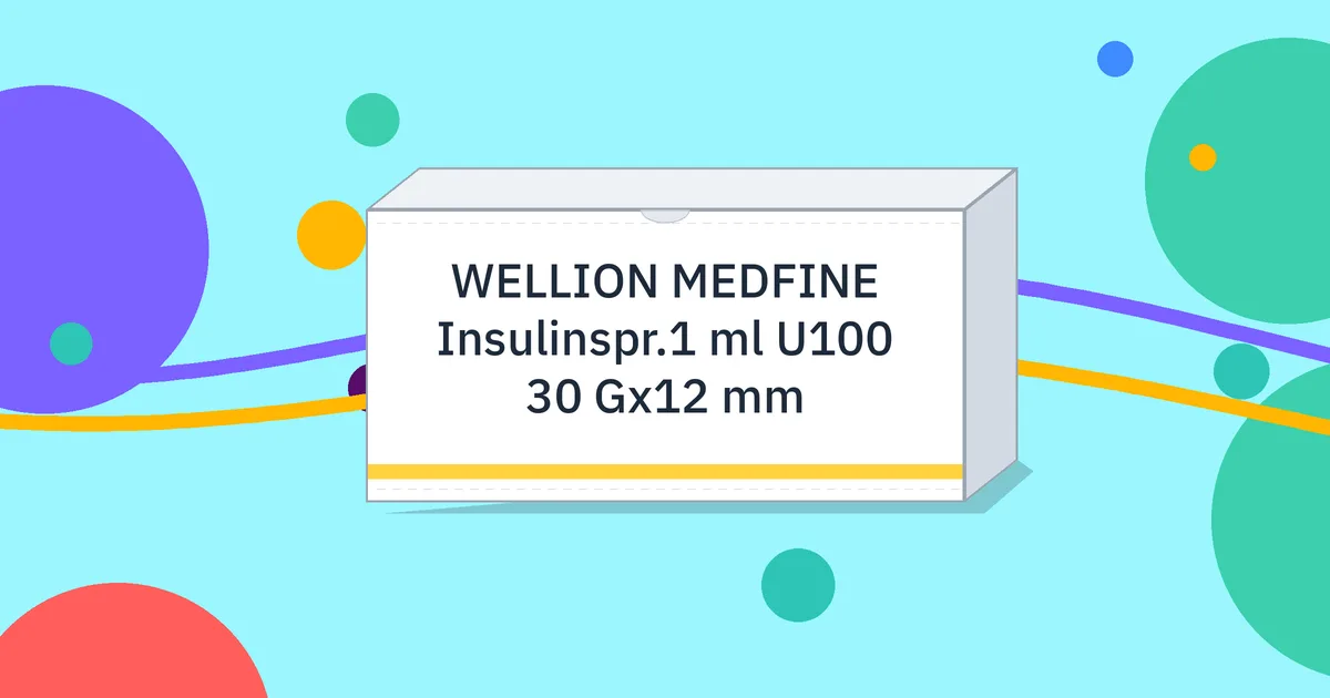 Symbolbild: Packung mit der Aufschrift WELLION MEDFINE Insulinspr.1 ml U100 30 Gx12 mm (PZN 11606183) – Verfügbarkeit und Bezug in Apotheken in Frankfurt am Main
