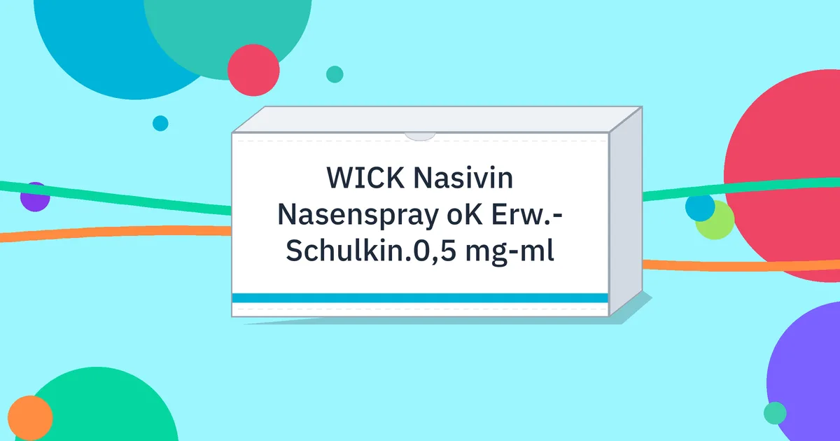 Symbolbild: Packung mit der Aufschrift WICK Nasivin Nasenspray oK Erw.-Schulkin.0,5 mg-ml (PZN 19524036) – Verfügbarkeit und Bezug in Apotheken in Frankfurt am Main