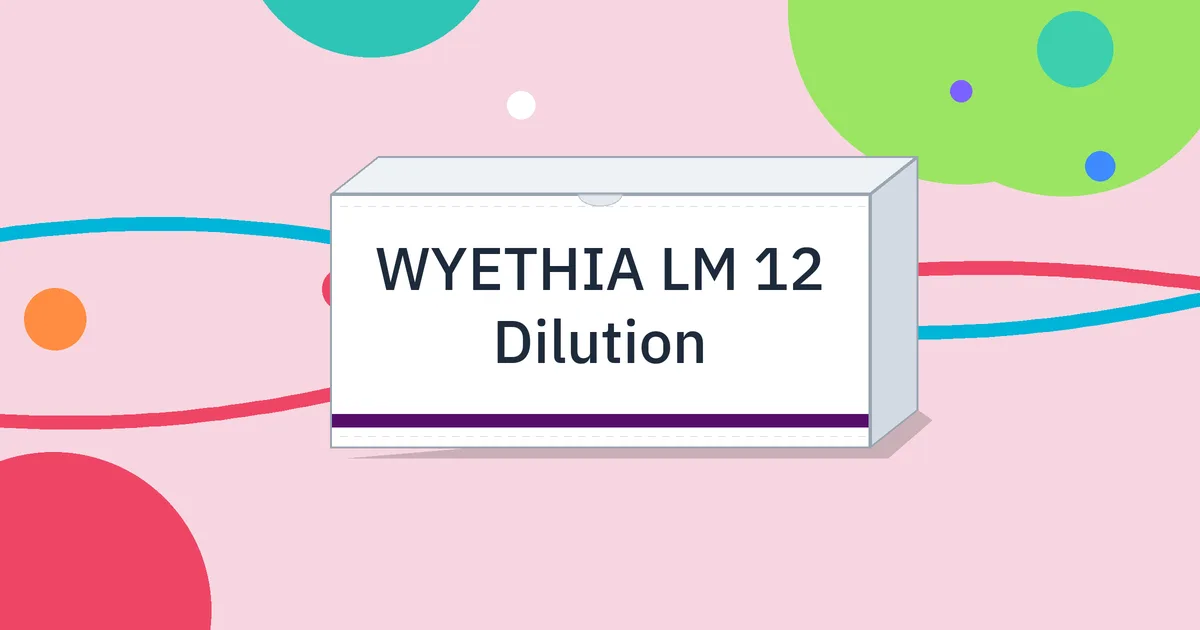 Symbolbild: Packung mit der Aufschrift WYETHIA LM 12 Dilution (PZN 13281590) – Verfügbarkeit und Bezug in Apotheken in Frankfurt am Main
