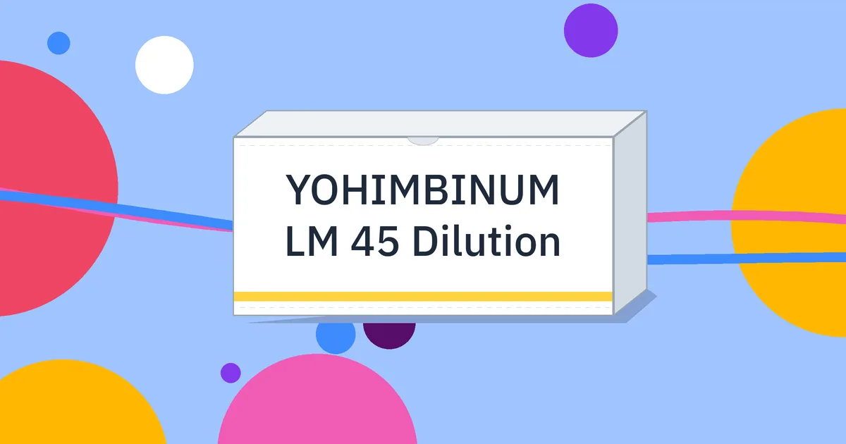 Symbolbild: Packung mit der Aufschrift YOHIMBINUM LM 45 Dilution (PZN 13286498) – Verfügbarkeit und Bezug in Apotheken in Frankfurt am Main