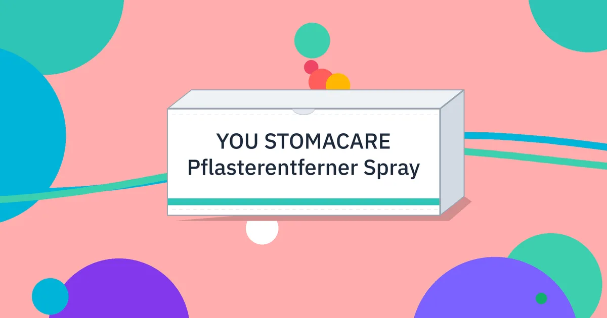 Symbolbild: Packung mit der Aufschrift YOU STOMACARE Pflasterentferner Spray (PZN 17894409) – Verfügbarkeit und Bezug in Apotheken in Frankfurt am Main