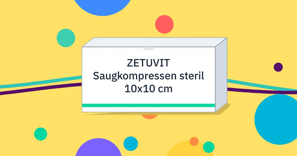Symbolbild: Packung mit der Aufschrift ZETUVIT Saugkompressen steril 10x10 cm (PZN 04040798) – Verfügbarkeit und Bezug in Apotheken in Frankfurt am Main