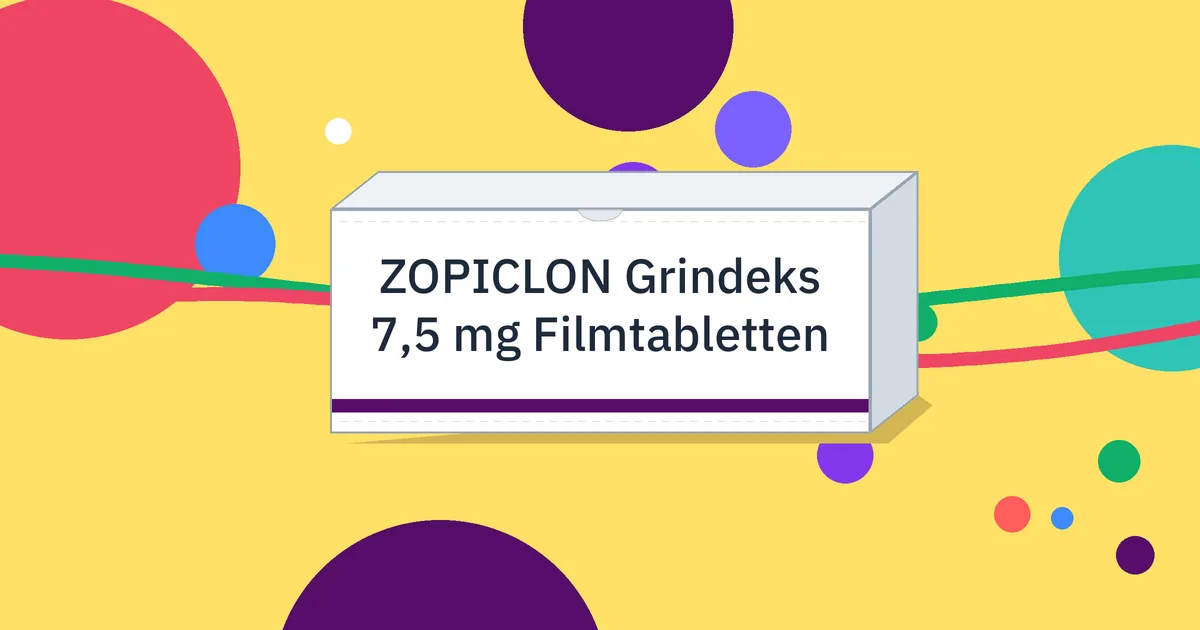 Symbolbild: Packung mit der Aufschrift ZOPICLON Grindeks 7,5 mg Filmtabletten (PZN 19485951) – Verfügbarkeit und Bezug in Apotheken in Frankfurt am Main