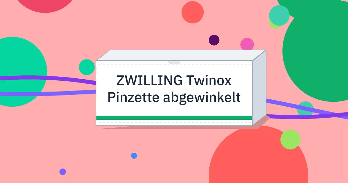 Symbolbild: Packung mit der Aufschrift ZWILLING Twinox Pinzette abgewinkelt (PZN 16322013) – Verfügbarkeit und Bezug in Apotheken in Frankfurt am Main