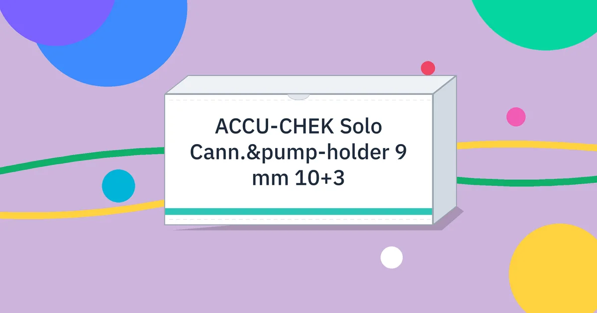 Symbolbild: Packung mit der Aufschrift ACCU-CHEK Solo Cann.&pump-holder 9 mm 10+3 (PZN 16797319) – Verfügbarkeit und Bezug in Apotheken in Frankfurt am Main