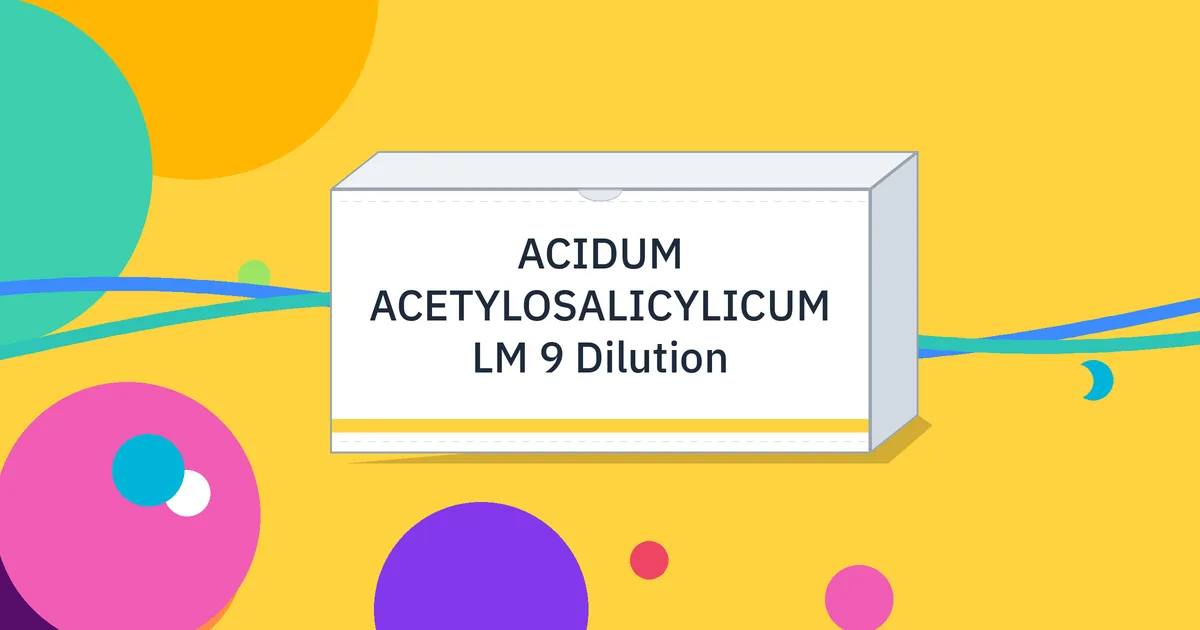 Symbolbild: Packung mit der Aufschrift ACIDUM ACETYLOSALICYLICUM LM 9 Dilution (PZN 13267845) – Verfügbarkeit und Bezug in Apotheken in Frankfurt am Main