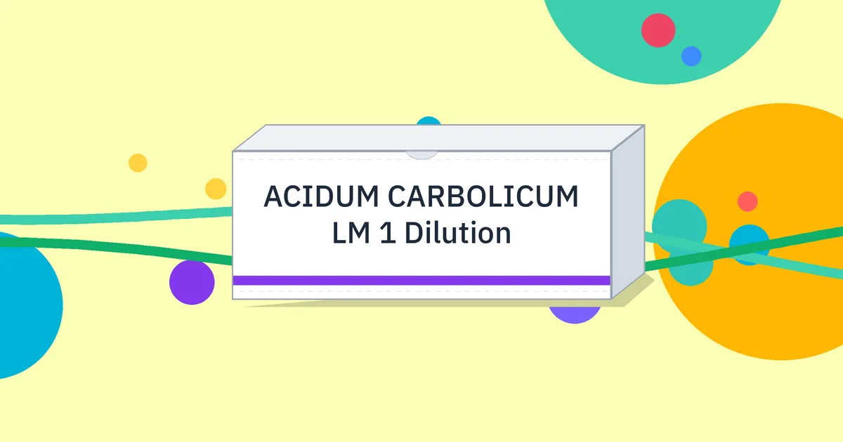 Symbolbild: Packung mit der Aufschrift ACIDUM CARBOLICUM LM 1 Dilution (PZN 13271315) – Verfügbarkeit und Bezug in Apotheken in Frankfurt am Main