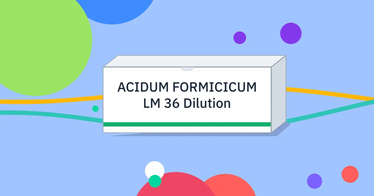 Symbolbild: Packung mit der Aufschrift ACIDUM FORMICICUM LM 36 Dilution (PZN 12752113) – Verfügbarkeit und Bezug in Apotheken in Frankfurt am Main