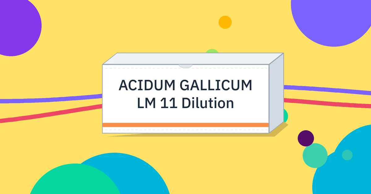 Symbolbild: Packung mit der Aufschrift ACIDUM GALLICUM LM 11 Dilution (PZN 13275483) – Verfügbarkeit und Bezug in Apotheken in Frankfurt am Main