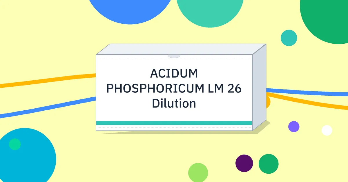 Symbolbild: Packung mit der Aufschrift ACIDUM PHOSPHORICUM LM 26 Dilution (PZN 12753319) – Verfügbarkeit und Bezug in Apotheken in Frankfurt am Main