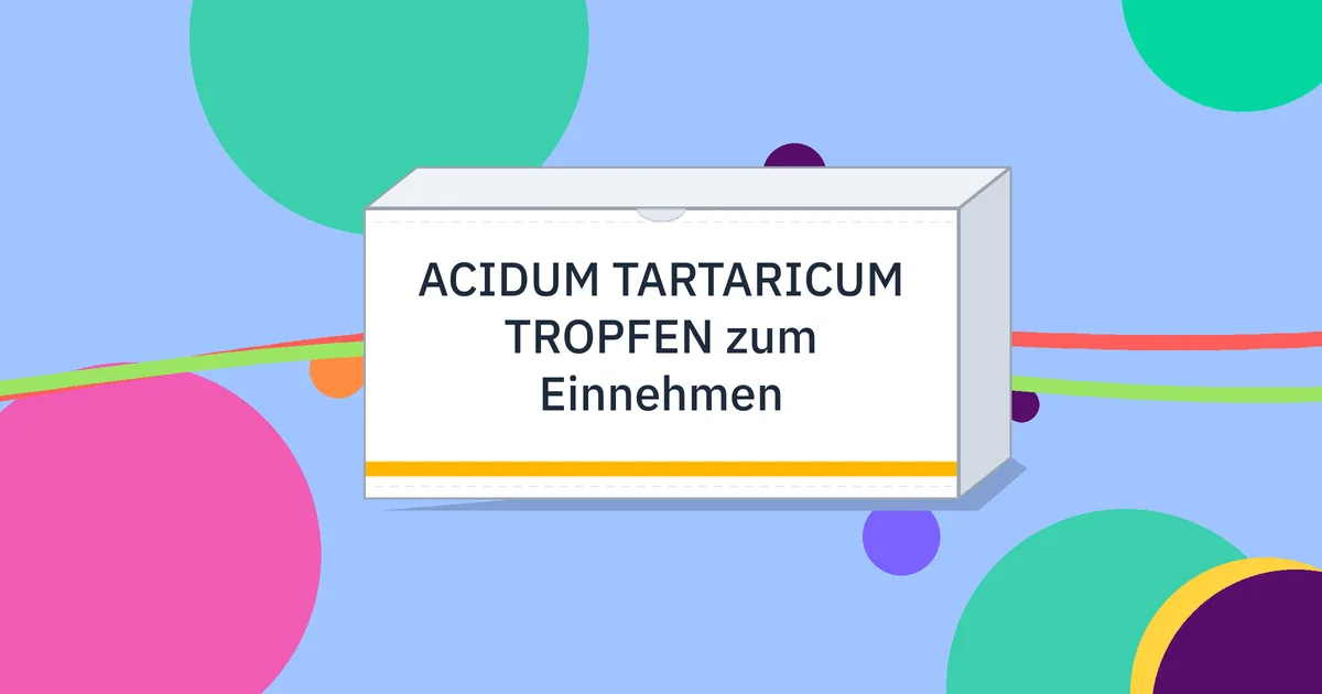 Symbolbild: Packung mit der Aufschrift ACIDUM TARTARICUM TROPFEN zum Einnehmen (PZN 10254457) – Verfügbarkeit und Bezug in Apotheken in Frankfurt am Main