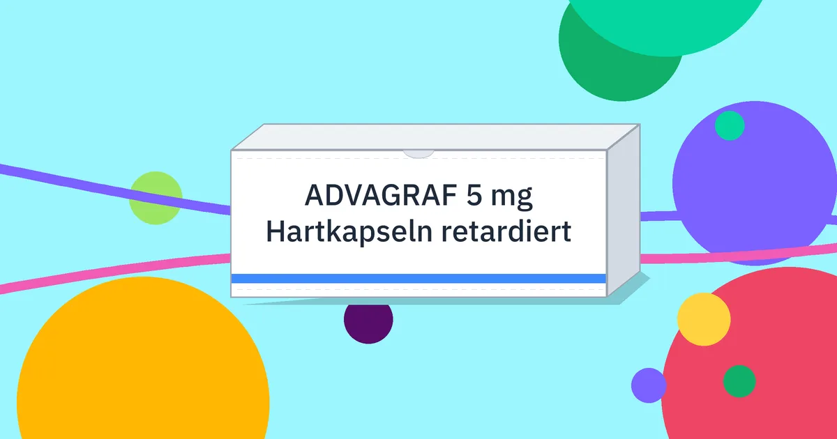 Symbolbild: Packung mit der Aufschrift ADVAGRAF 5 mg Hartkapseln retardiert (PZN 18244211) – Verfügbarkeit und Bezug in Apotheken in Frankfurt am Main