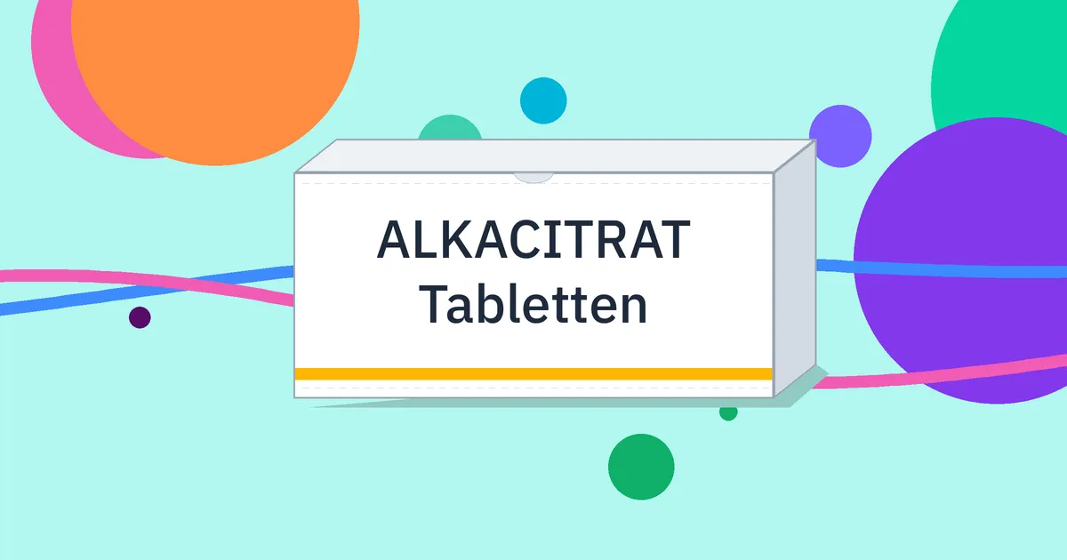 Symbolbild: Packung mit der Aufschrift ALKACITRAT Tabletten (PZN 10389022) – Verfügbarkeit und Bezug in Apotheken in Frankfurt am Main