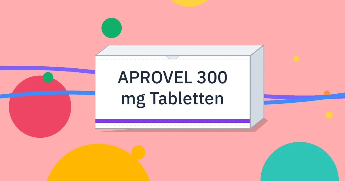 Symbolbild: Packung mit der Aufschrift APROVEL 300 mg Tabletten (PZN 09760190) – Verfügbarkeit und Bezug in Apotheken in Frankfurt am Main