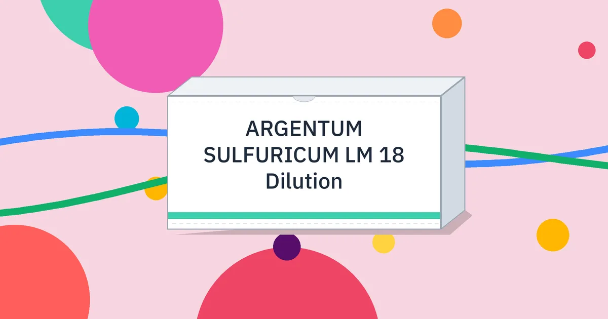 Symbolbild: Packung mit der Aufschrift ARGENTUM SULFURICUM LM 18 Dilution (PZN 12770105) – Verfügbarkeit und Bezug in Apotheken in Frankfurt am Main