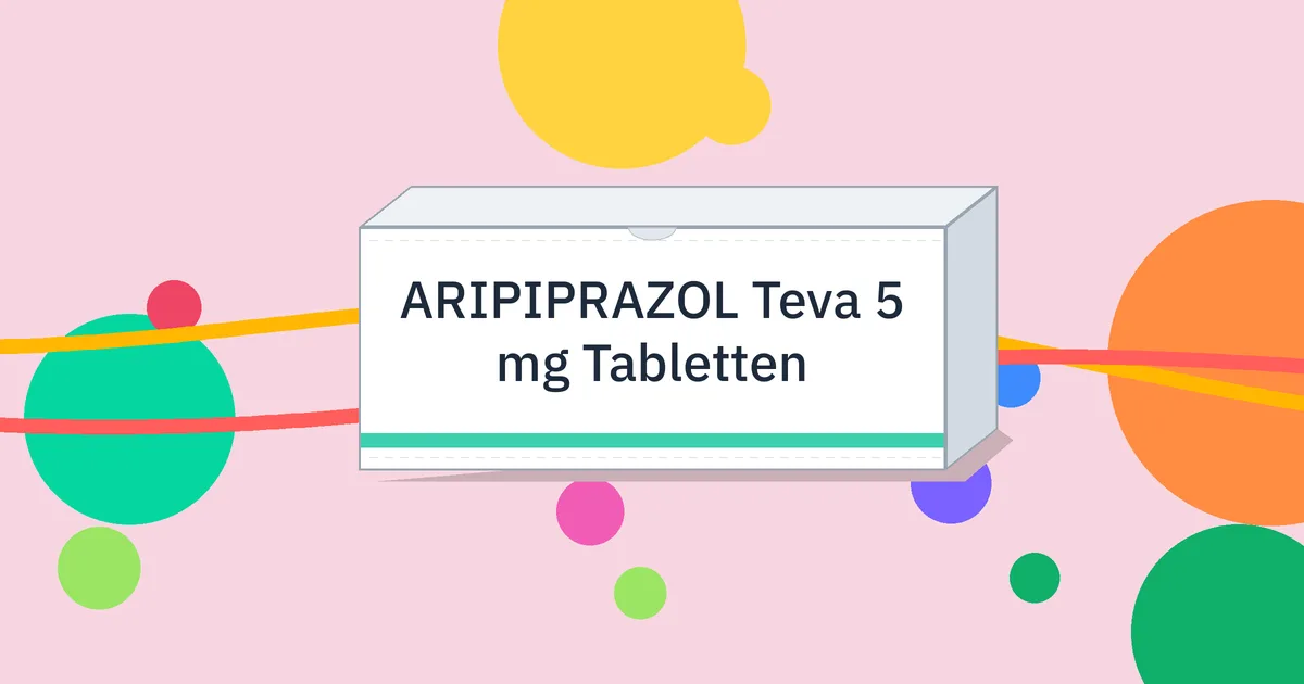 Symbolbild: Packung mit der Aufschrift ARIPIPRAZOL Teva 5 mg Tabletten (PZN 20038708) – Verfügbarkeit und Bezug in Apotheken in Frankfurt am Main