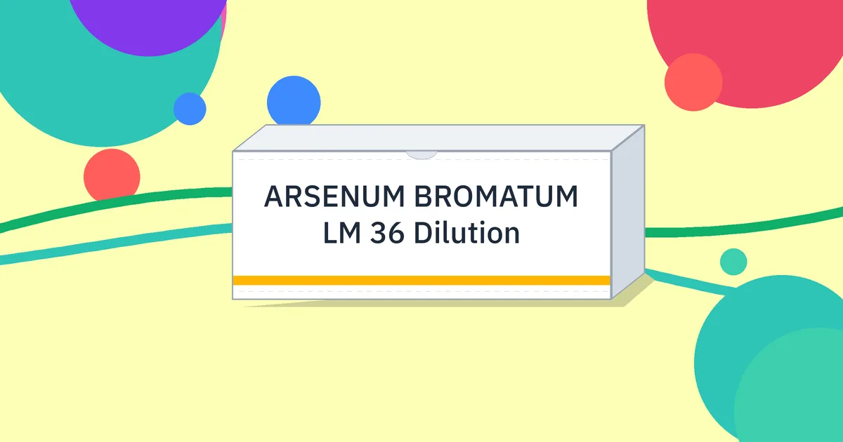 Symbolbild: Packung mit der Aufschrift ARSENUM BROMATUM LM 36 Dilution (PZN 12771524) – Verfügbarkeit und Bezug in Apotheken in Frankfurt am Main