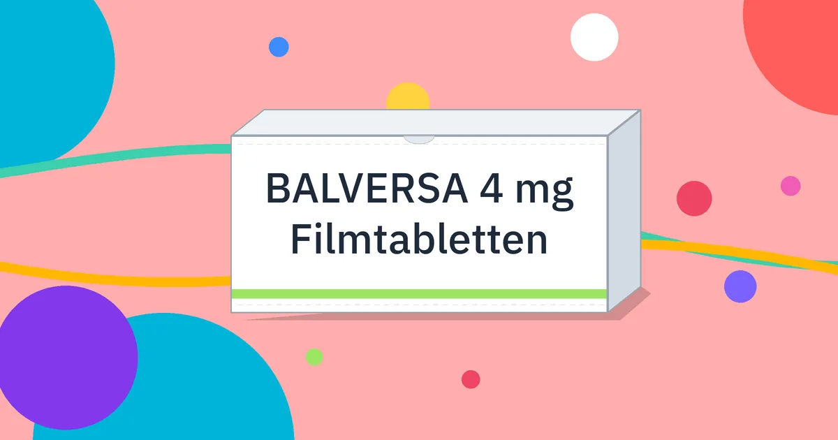 Symbolbild: Packung mit der Aufschrift BALVERSA 4 mg Filmtabletten (PZN 19209731) – Verfügbarkeit und Bezug in Apotheken in Frankfurt am Main