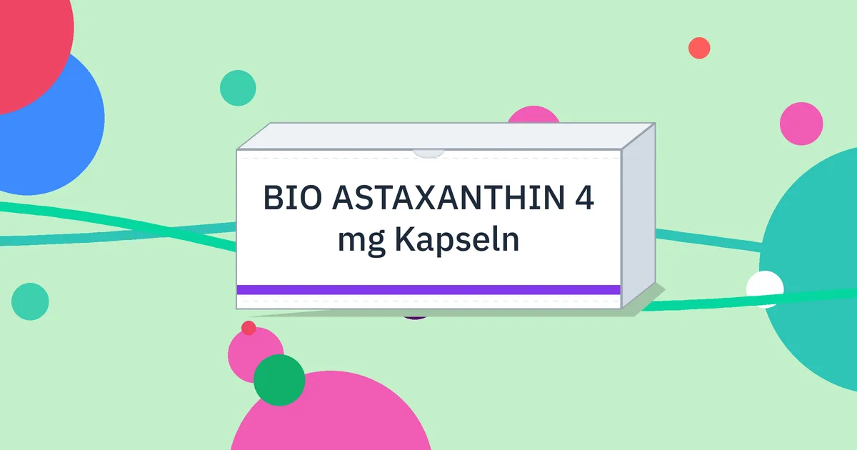 Symbolbild: Packung mit der Aufschrift BIO ASTAXANTHIN 4 mg Kapseln (PZN 18880355) – Verfügbarkeit und Bezug in Apotheken in Frankfurt am Main
