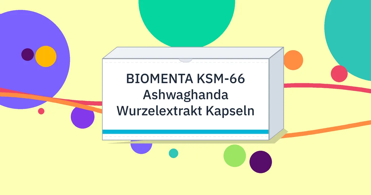 Symbolbild: Packung mit der Aufschrift BIOMENTA KSM-66 Ashwaghanda Wurzelextrakt Kapseln (PZN 19972591) – Verfügbarkeit und Bezug in Apotheken in Frankfurt am Main